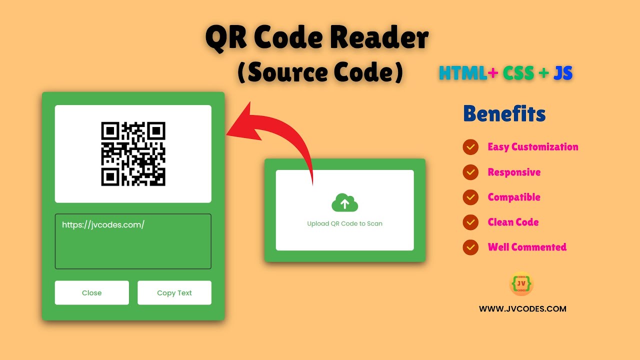 How to Create a QR Code Scanner or Reader Using HTML, CSS and JavaScript (Free Source Code)