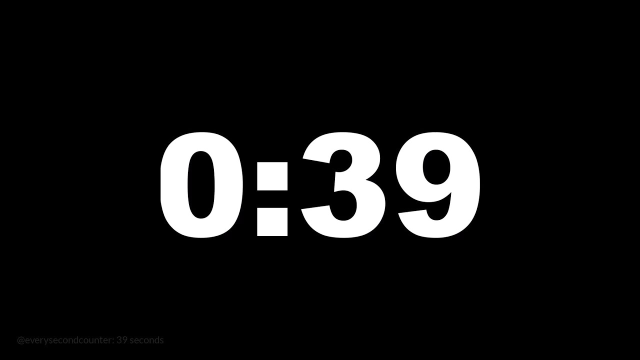 39 seconds [39 secs] clock timer countdown || Alarm Focus