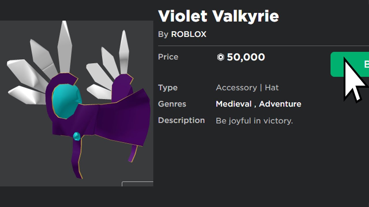 BUYING THE VIOLET VALKYRIE [$50,000 ROBUX]
