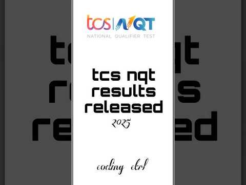 Tcs nqt 2025 result announced #tcsnqt #placements #campusdrive #tcscareers #tcs #coding #tcsjobs