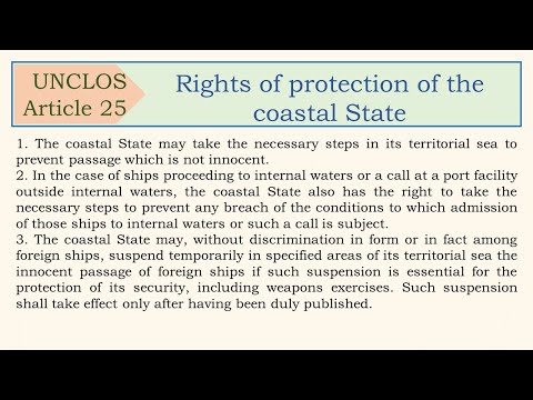 Law of the Sea Convention, Article 25, Rights of protection of the coastal State