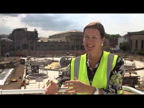 Professor Ngaire Woods at the Blavatnik School of Government building site