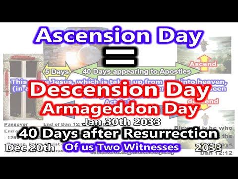 Happy ASCENSION Day = DESCENSION @ Armageddon day, 40 Days after RESURRECTION of Us TWO WITNESSES