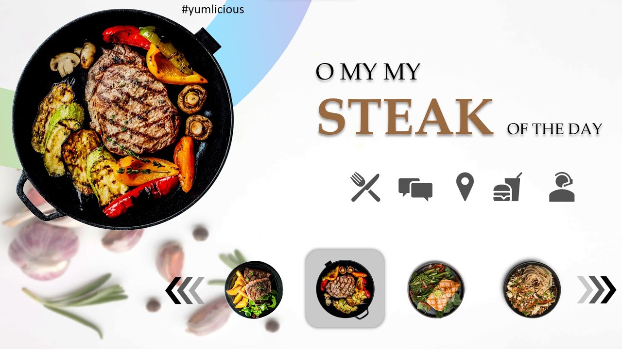 Unique Food Display for Restaurants in PowerPoint: morph transition | #viralvideo  #powerpoint #fypシ