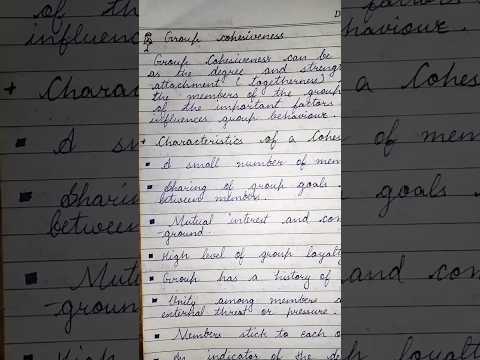 Group Cohesiveness #shorts #amaeducationchannel1497 #youtube
