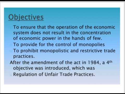 MRTP act 1970- BM-122