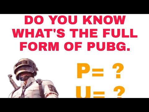 What is the full form of PUBG???🤔🤔🤔🤔🤔🤔