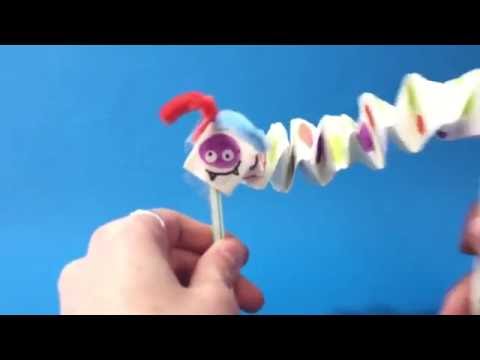 How to make a caterpillar puppet