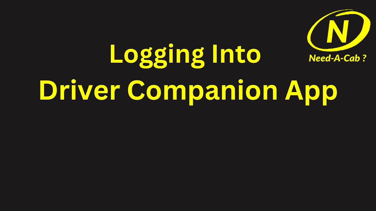 Logging into Autocab Driver Companion