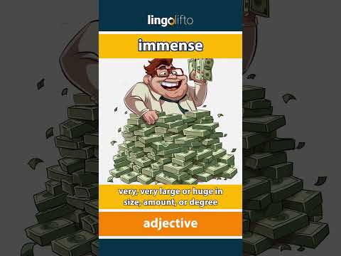 🇬🇧 Immense Meaning : Flash Card : Learn English Vocabulary