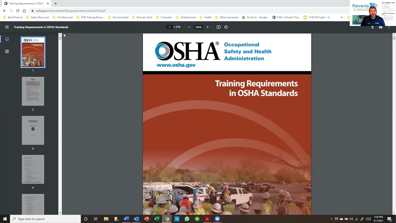 OSHA's training requirements