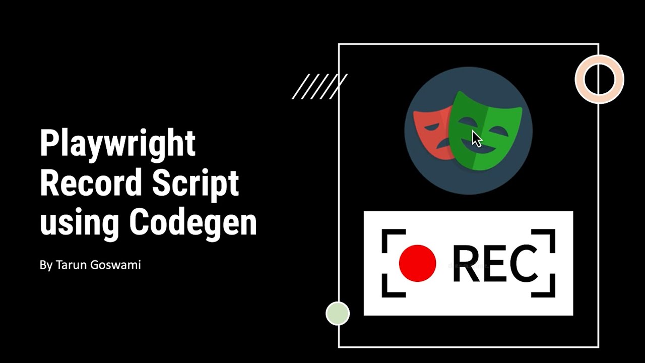 Playwright Record Script using Codegen