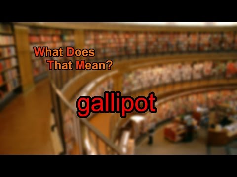 What does gallipot mean?