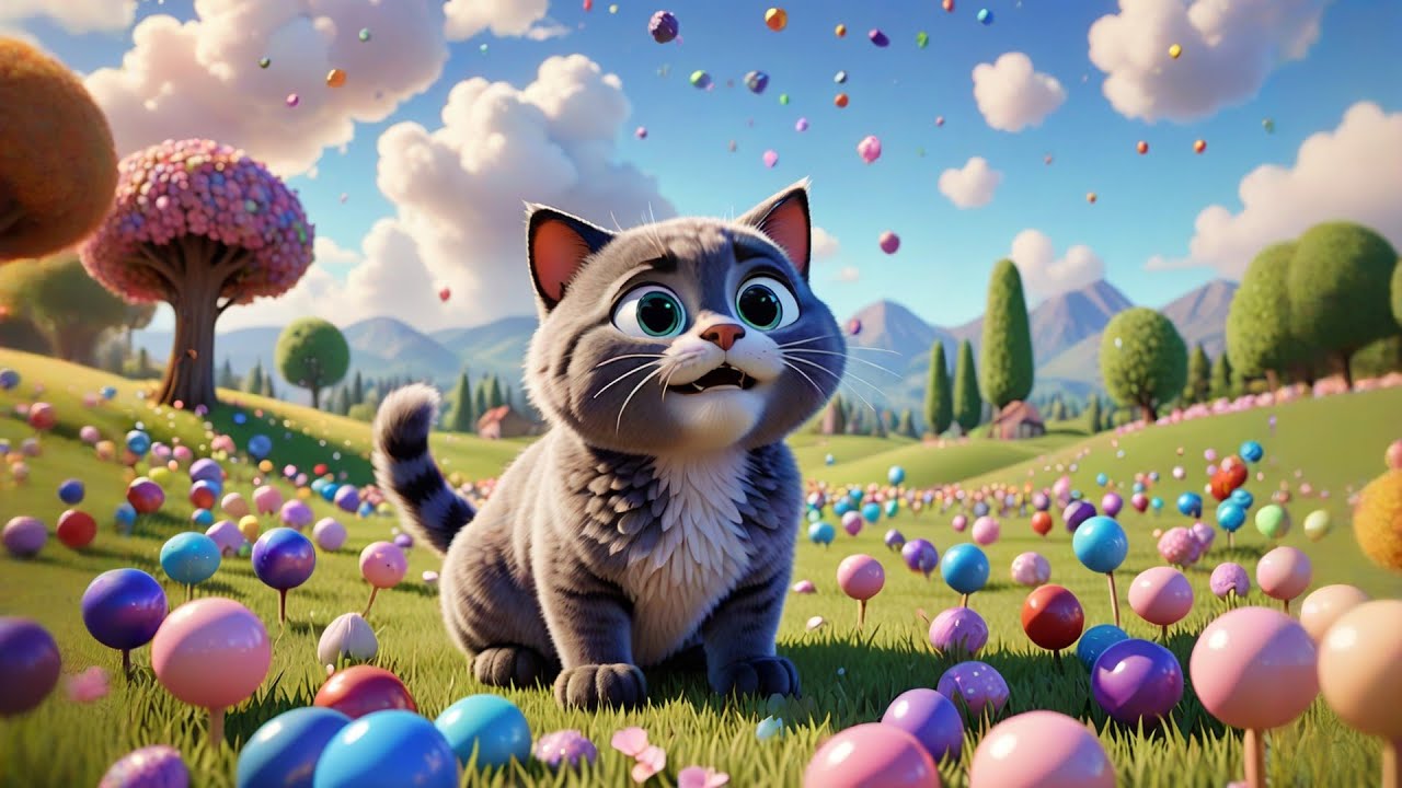 The Cat’s Colorful Candy Cloud 🐱🍬 | Fun Kids Story & Learning Video | Preschool Educational Content