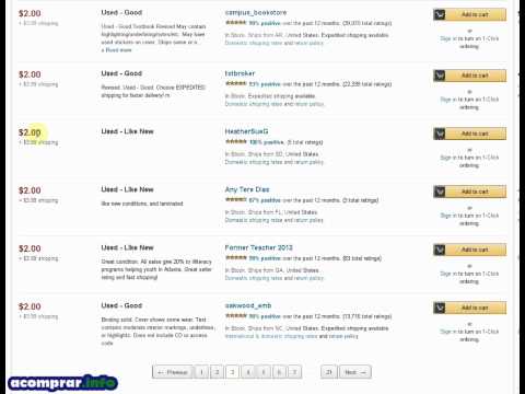 Comprar libros nuevos o usados en Amazon. Recomendaciones de www.acomprar.info