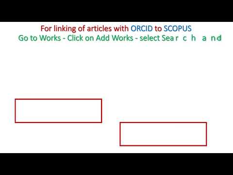 Process Know Your Scopus citation and Link Your ORCID id with Scopus and Researcher ID