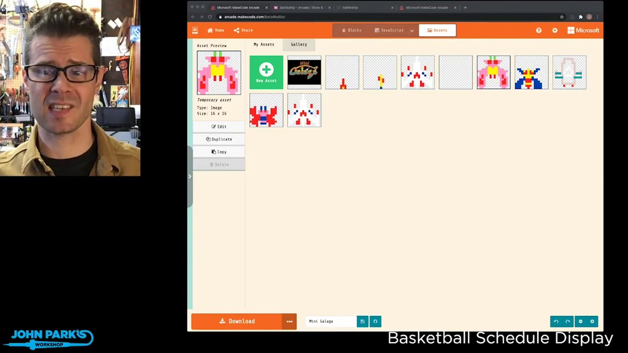 MakeCode Minute: Arcade Assets @adafruit @johnedgarpark #adafruit @MSMakeCode #makecode