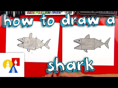 How To Draw A Shark With Shapes (young artists)