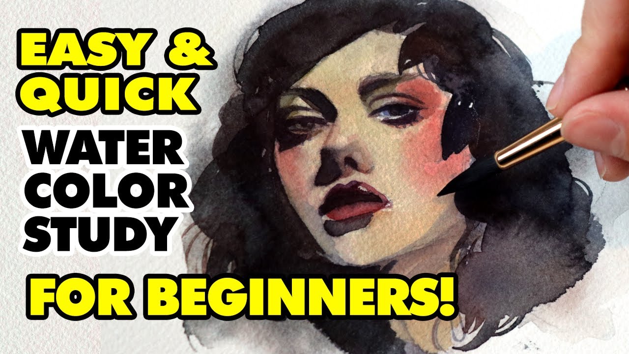 VERY EASY WATERCOLOR PORTRAIT STUDY FOR BEGINNERS! // HOW TO PAINT A PORTRAIT IN ONLY 5 STEPS!