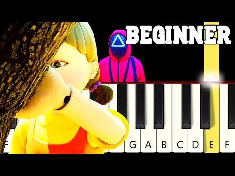 4 Squid Game Tunes - Very Easy and Slow Piano tutorial