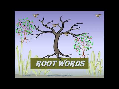English Vocabulary Building - Root Words