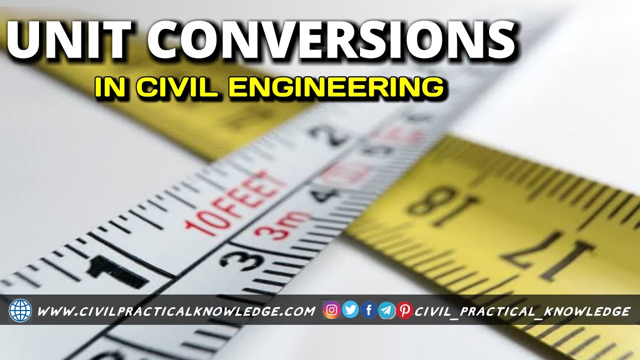 basic unit conversions in civil engineering | civil practical knowledge | cpk
