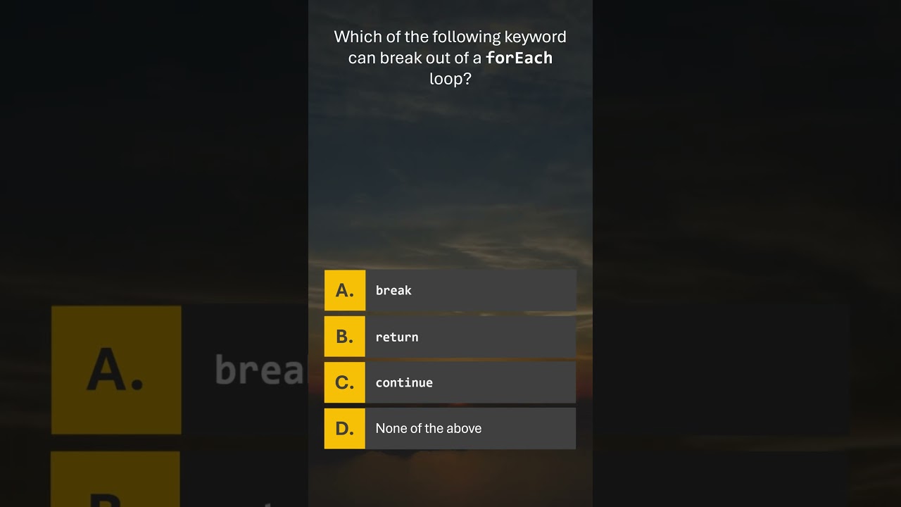 #TestYourJavaScript  29 / 100 JavaScript MCQ & Answer #javascript #programming #coding #procademy