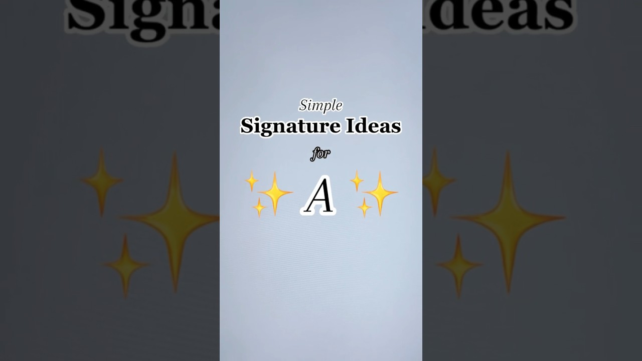 Simple Signature Ideas for Letter “A” Names #art #name #signature