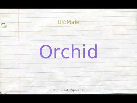 How to pronounce orchid