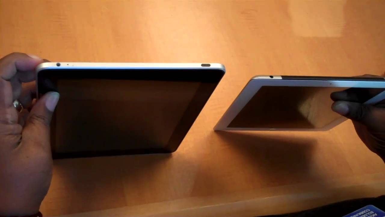 iPad vs. iPad 2 side by side comparison