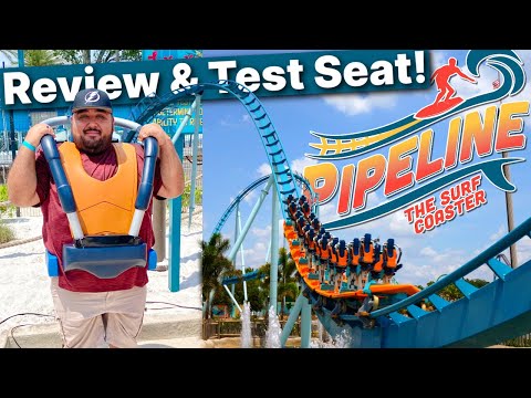 Pipeline Surf Coaster Media Preview! Pipeline Roller Coaster Review! Pipeline Coaster Test Seat 2023