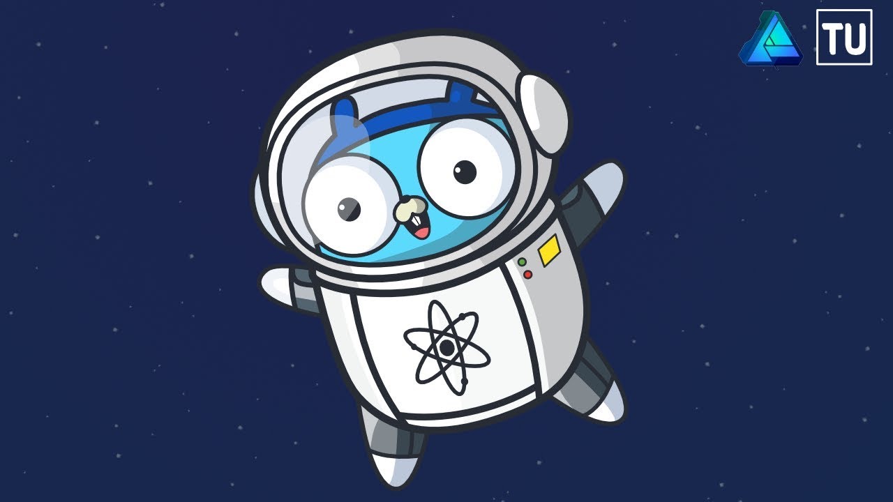 Gopher Astronaut Vector Illustration in Affinity Designer