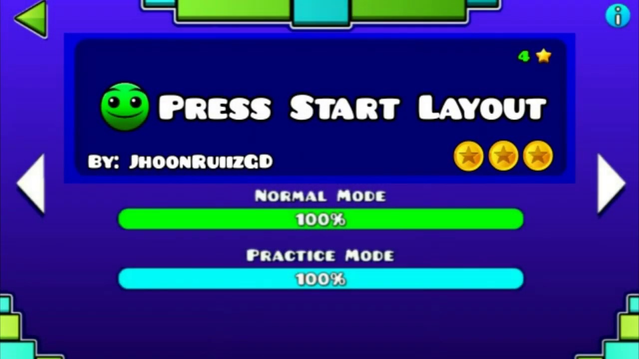 PRESS START Layout – Geometry Dash SubZero 2.2