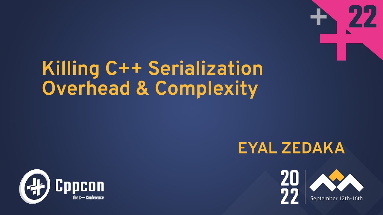 Killing C++ Serialization Overhead & Complexity - Eyal Zedaka - CppCon 2022