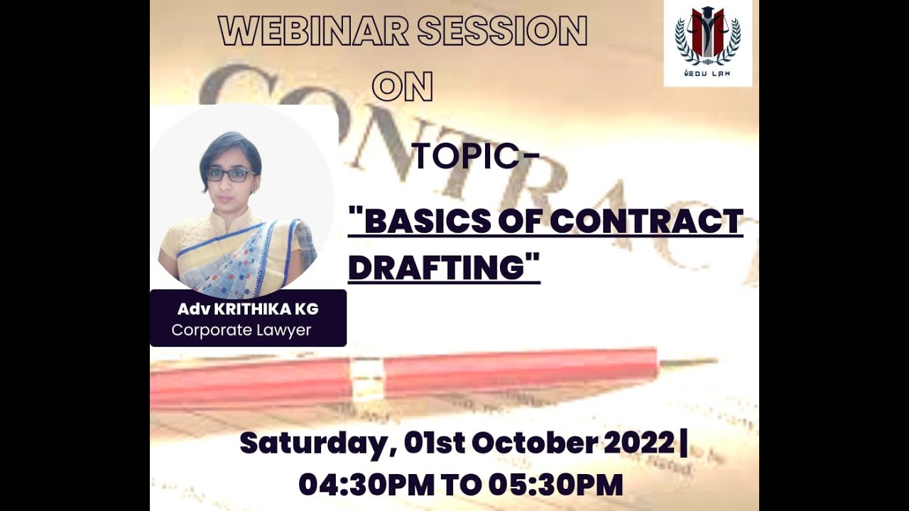 LIVE WEBINAR ON BASICS CONCEPT OF CONTRACT DRAFTING