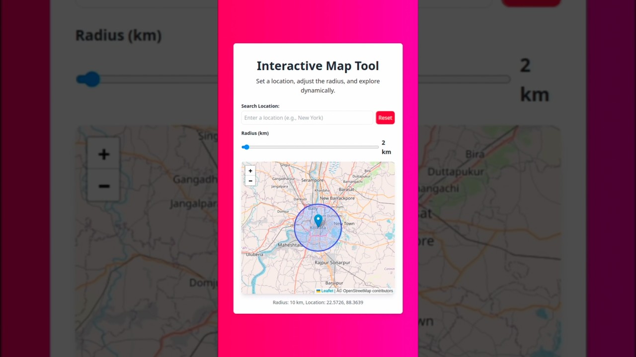 Interactive Map Tool with JavaScript & Leaflet.js | Web Development Tutorial | WebCraft & Devs