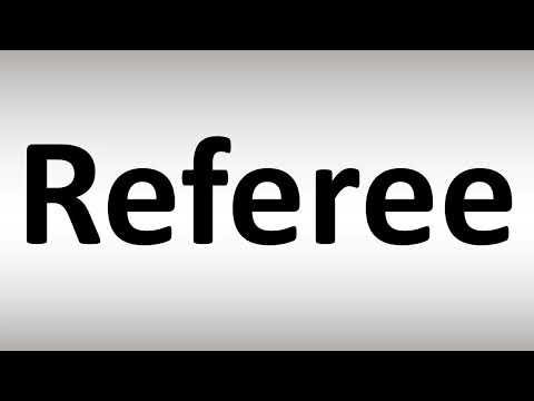 How to Pronounce Referee