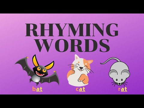 Rhyming Words For Kids || Learn Rhyming Words