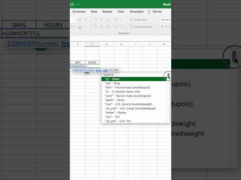 Convert Days to Hours in Excel #excel #excel #shorts