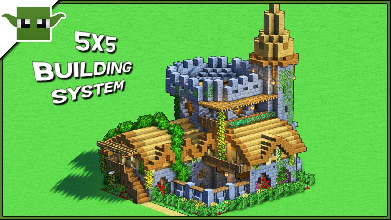 Minecraft | How to Build a Large and Complex Fortified House [EASY 5x5 ...