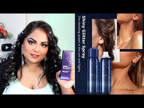 SHINY ✨ GLITTER SPRAY REVIEW #glitter #rimpakaur #shorts