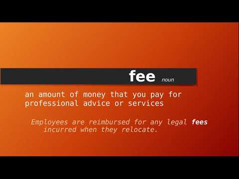 fee , Meaning of fee , Definition of fee , Pronunciation of fee