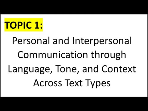 Topic 1: Effective Communication