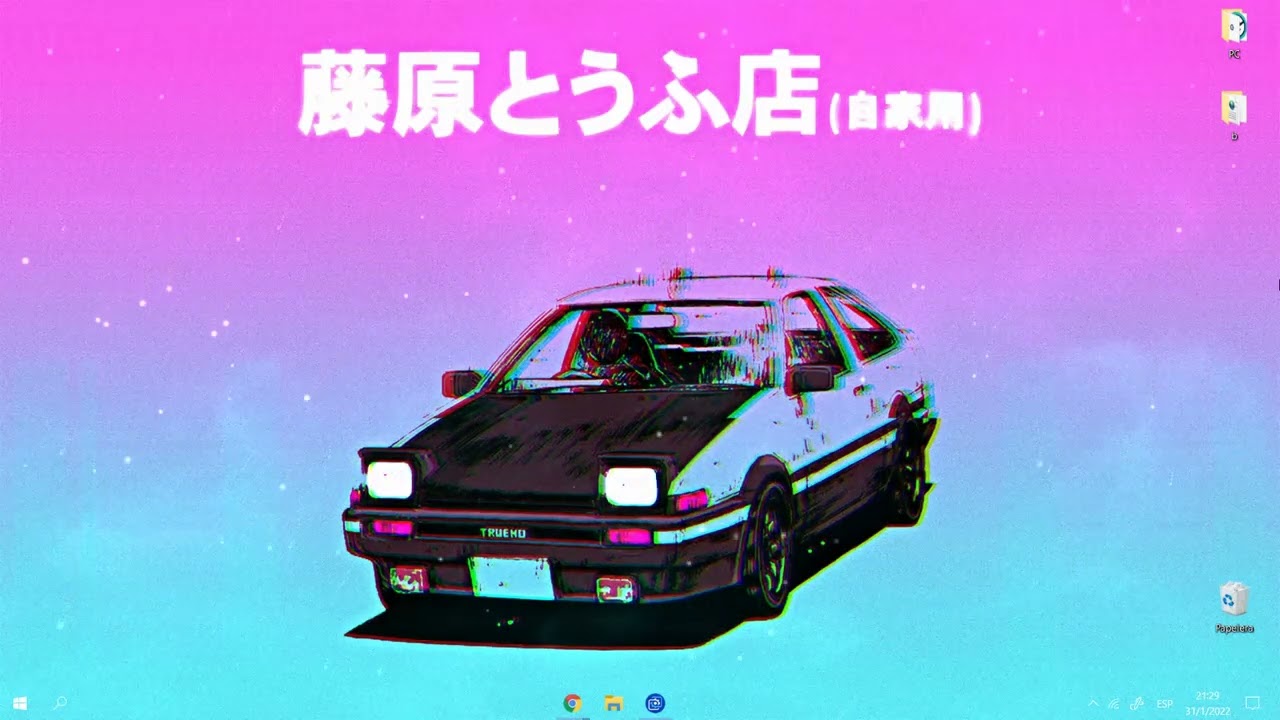 Initial D - Aestethic Vaporwave wallpaper - Wallpaper Engine preview