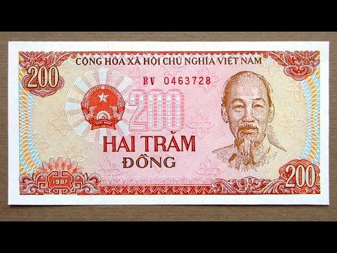 200 Vietnamese Dong Banknote (Two Hundred Dong Vietnam: 1987) Obverse & Reverse