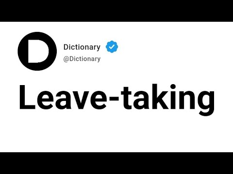Leave-taking Meaning In English