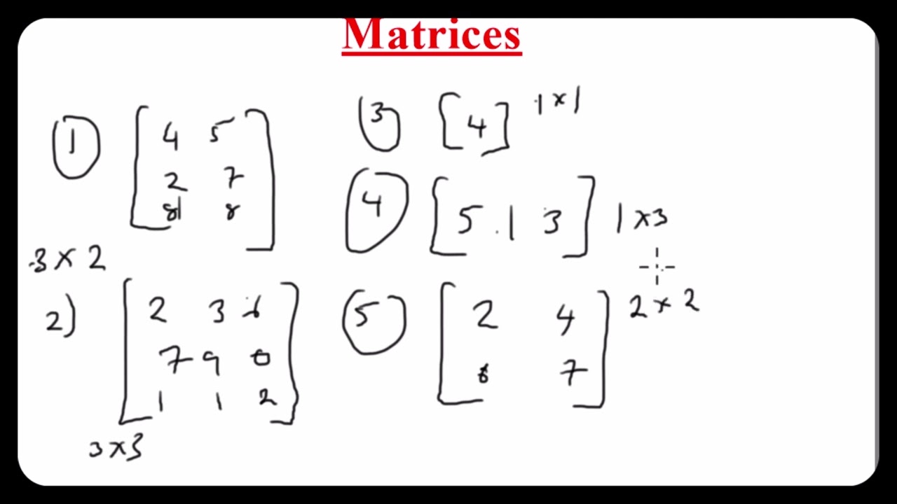 Matrix Basics Explained | Rows, Columns & Order