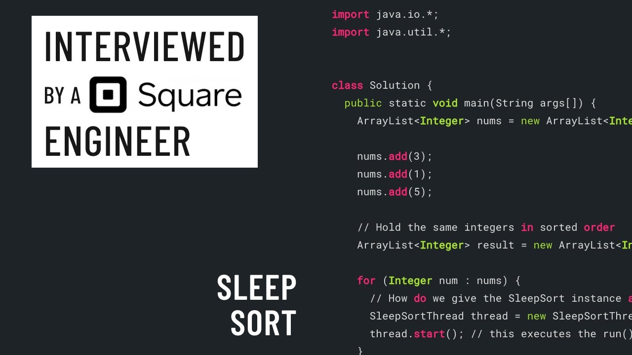 Sleep Sort (Java Interview)