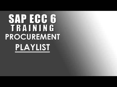 SAP ECC6 - Procurement - Playlist Overview