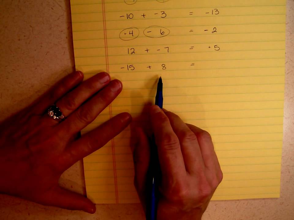 Integer operations (positive and negative numbers)